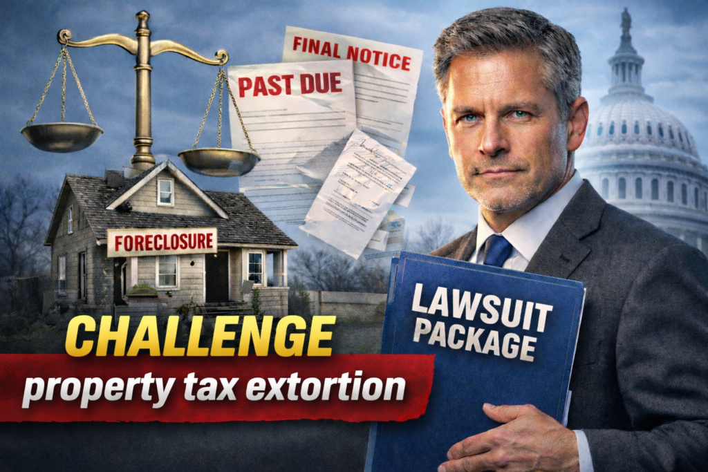 PROPERTY TAX EXTORTION LAWSUIT PACKAGE - PRO SE LEGAL SCHOOL